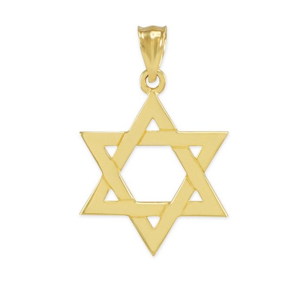 Element Shine | Jewelry | 4k Solid Yellow Gold Jewish Star Of David ...
